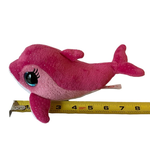 Ty | Toys | Ty Beanie Boos Surf Pink Glitter Dolphin 8 Stuffed Animal ...